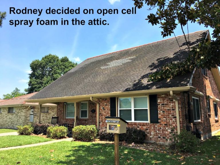 Rodney M. Jefferson Parish Metairie SPF Insulation Experience ...